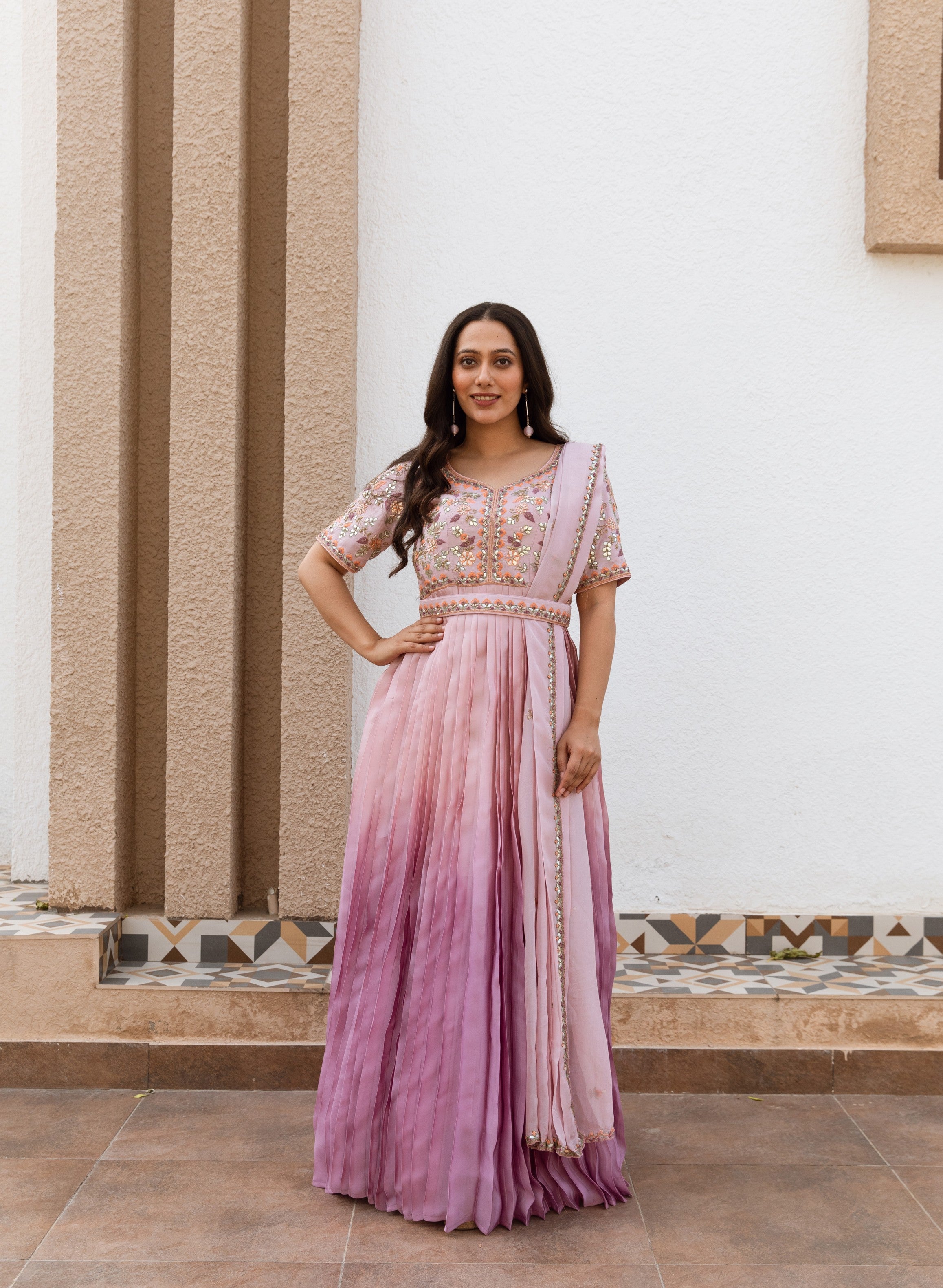 ONION OMBRE GOWN – pastellijaipur